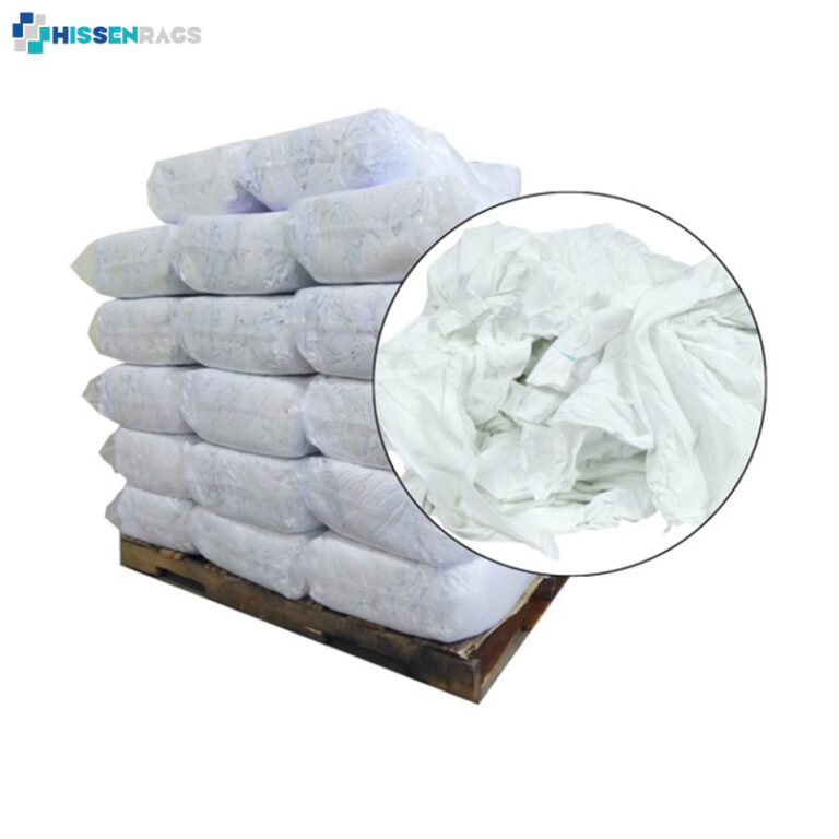 IMPA 232907 100% Cotton White Industrial Wiping Rags - hissenrags